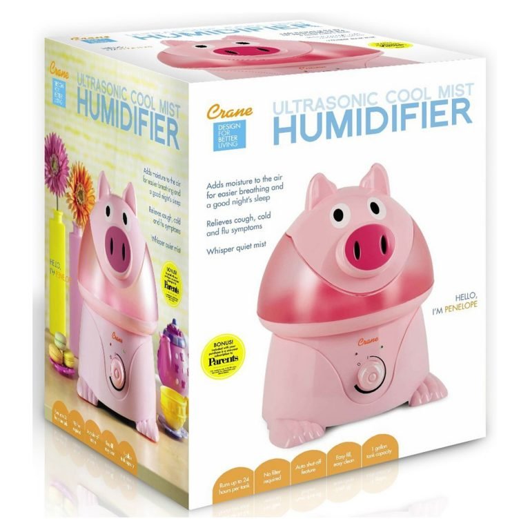 Crane 1 Gal. Adorable Pig Cool-Mist Humidifier for Personal Therapeutic ...