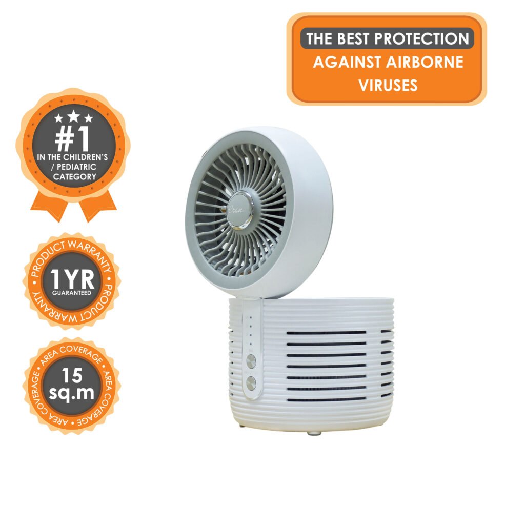 3-in-1 True Hepa H13 Desktop Air Purifier + Fan with UV - Crane Philippines